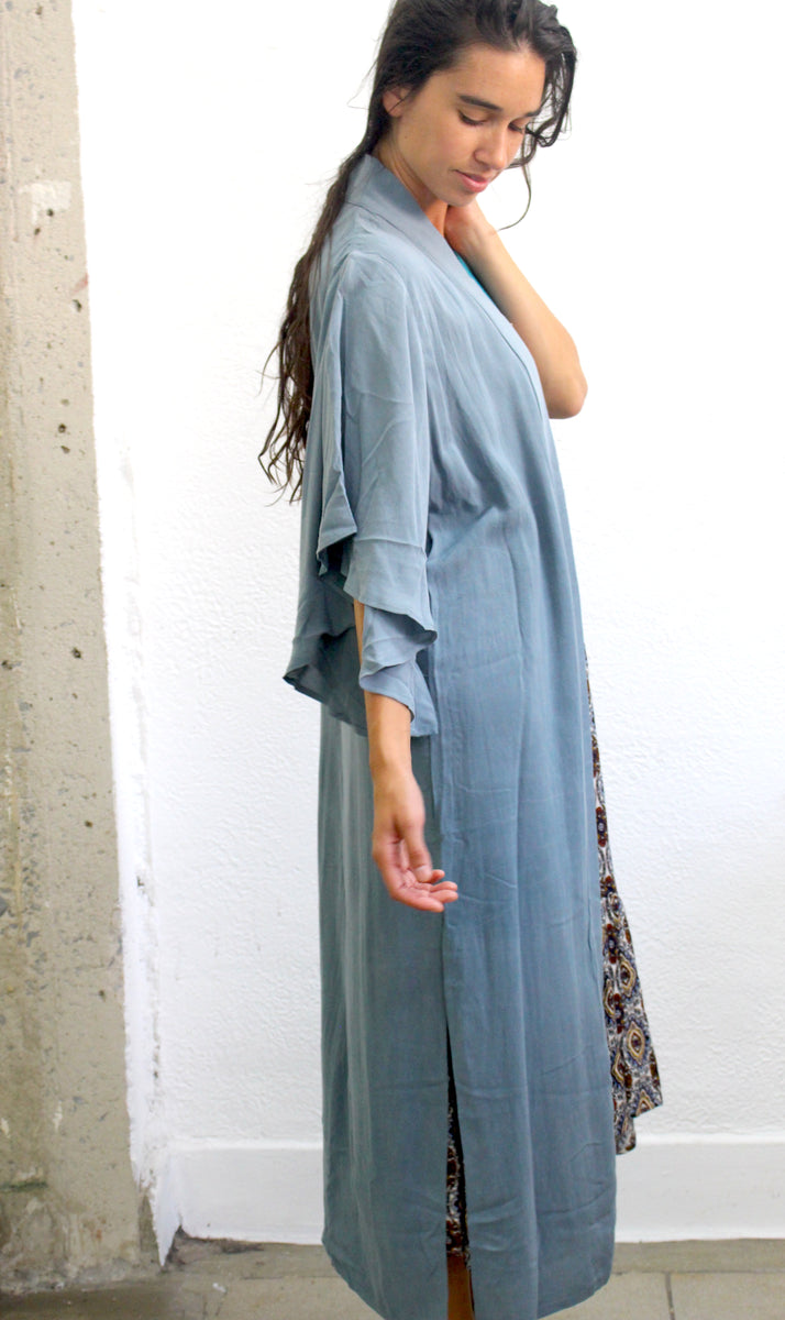 Lagoon Stone Wash Butterfly Robe - Yoga Clothing by Daughters of Culture