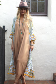 Tan Yoga Knit Jumpsuit with Pockets - Yoga Clothing by Daughters of Culture