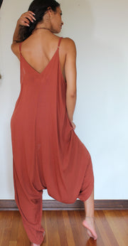 Rust Jumpsuit - Yoga Clothing by Daughters of Culture