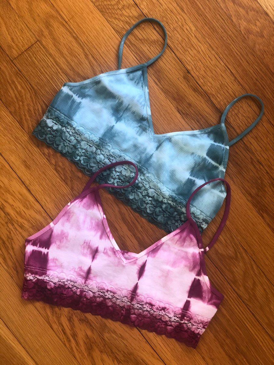 Tie Dye Victorian Lace Bralette - Yoga Clothing by Daughters of Culture